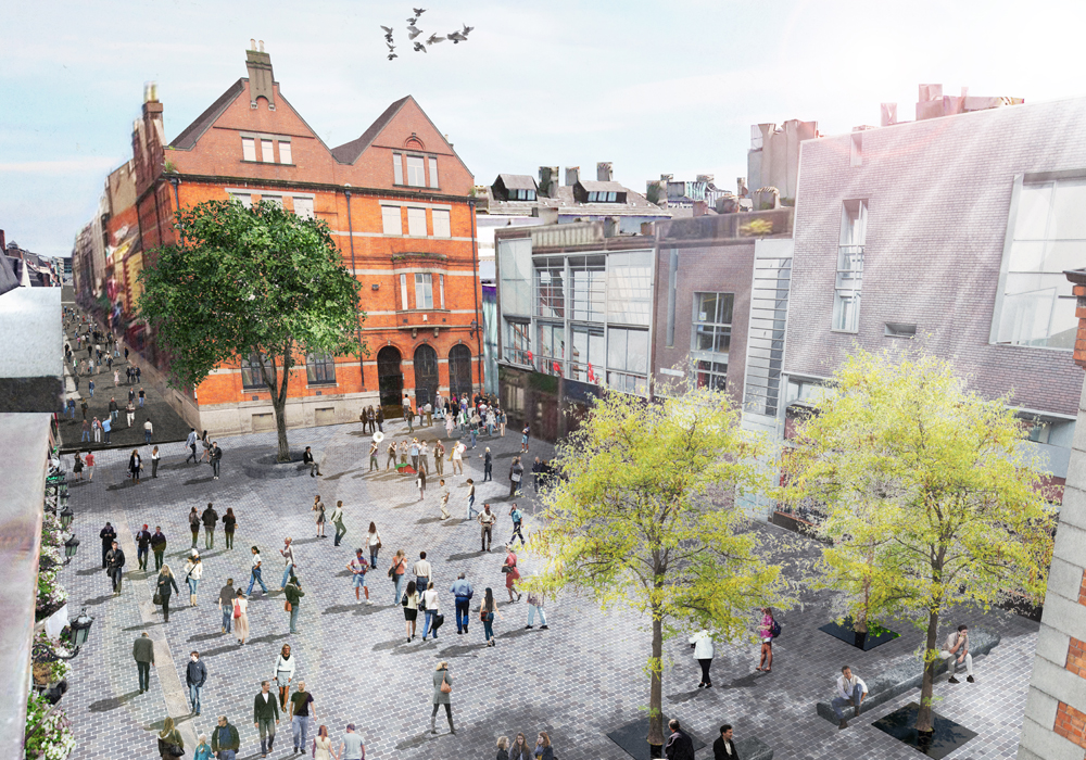 Temple Bar Plein, Dublin - REDscape
