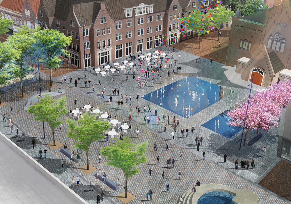 Kerkplein, Hoogeveen (NL) - REDscape